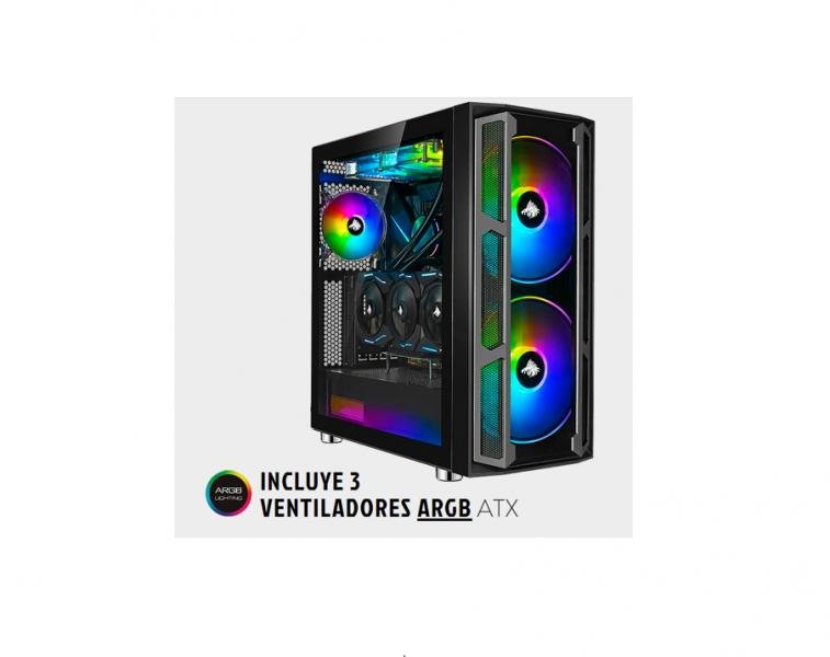 CASE GAMER EAGLE WARRIOR THRONE CG03R + 2 FRONT RGB FAN+FAN HUB ...